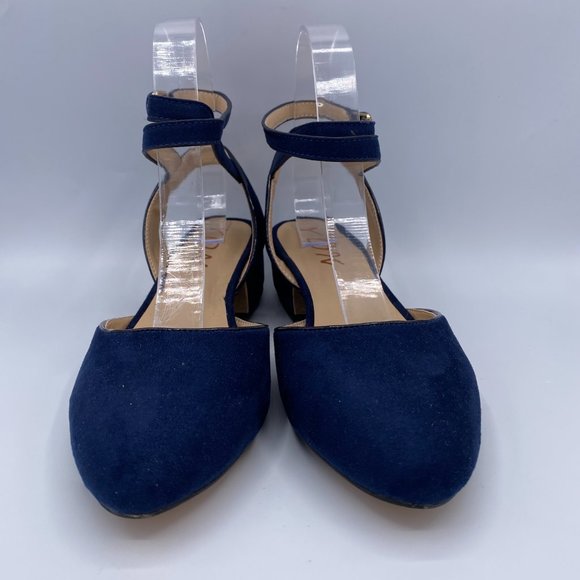 YDN | Shoes | Ydn Low Block Heel Sandals Pointy Toe Slingback | Poshmark